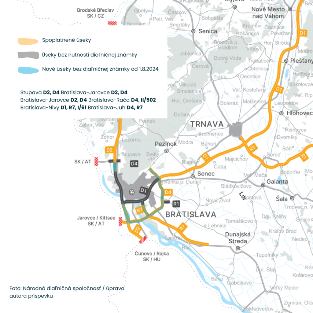 Nové úseky diaľnic dostupné bez diaľničnej známky od 1.8.2024 - B2B AUTO